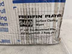 Case of 2 Merfin Mates Pre-Moistened Centerpull Dispensing System Wipes ...