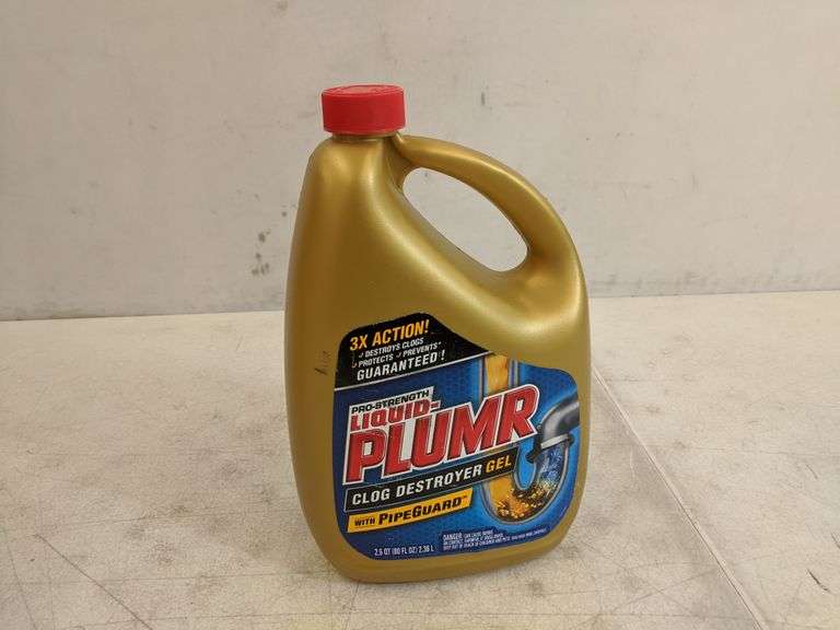 Lot of 2 Pro-Strength Liquid Plumr Clog Destroyer Gel with Pipe Guard ...