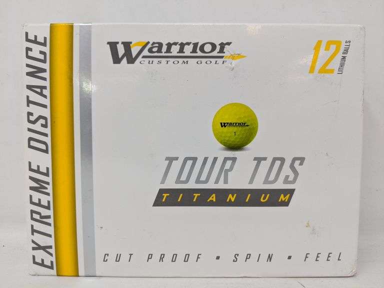 Warrior Custom Golf Extreme Distance Tour TDS Titanium Gold Balls - 12 ...
