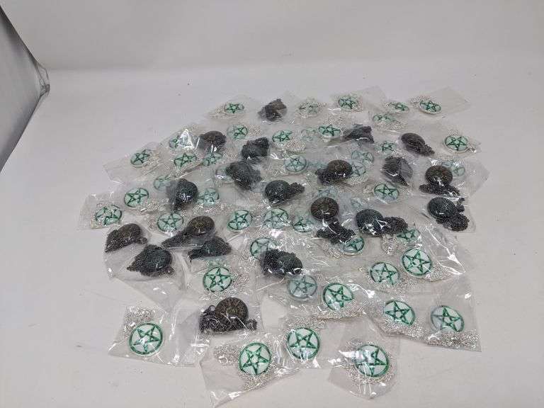 Assortment of 70--Wiccan 5 point Star & Chant Necklaces - Dutch Goat