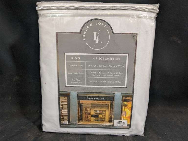 London Loft Sheet Set King White - Dutch Goat