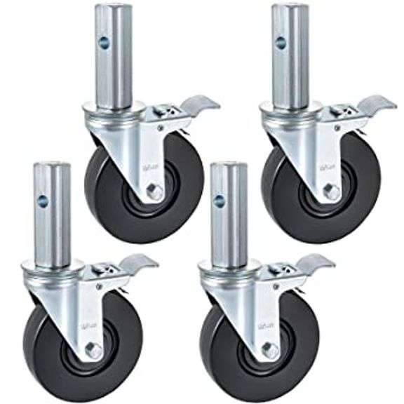 Lot Of 4 Scaffolding Swivel Casters- 5" Wheels, Brake Stopper, Product ...