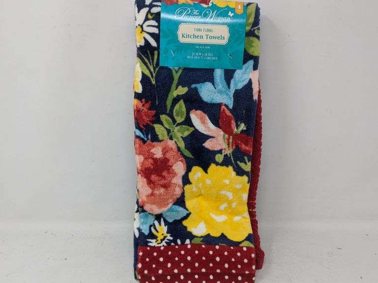 The Pioneer Woman Fiona Floral Kitchen Towels 16 in x 28 in 4 Pack ...