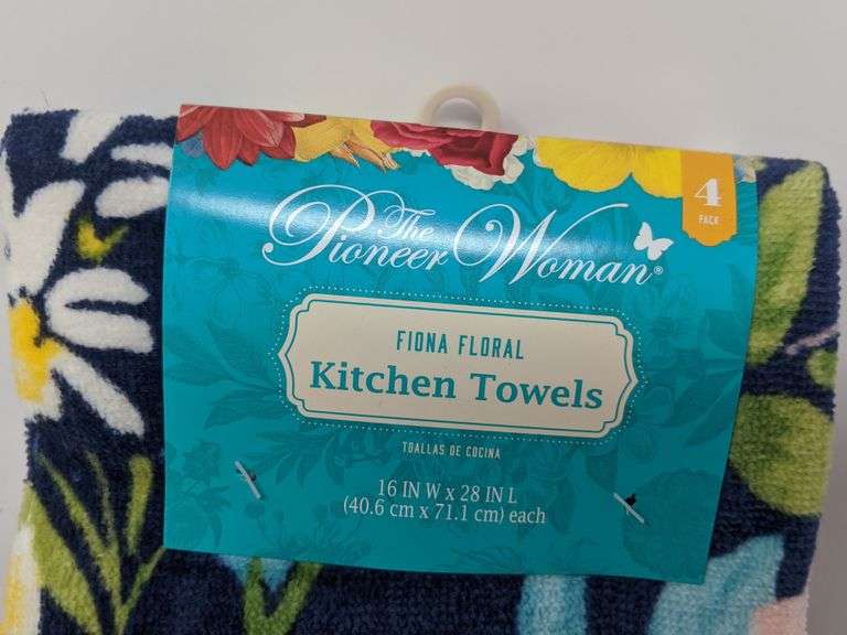 The Pioneer Woman Fiona Floral Kitchen Towels 16 in x 28 in 4 Pack ...