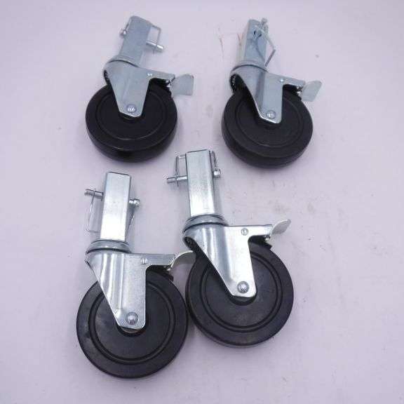Lot Of 4 Scaffolding Swivel Casters- 5" Wheels, Brake Stopper, Product ...