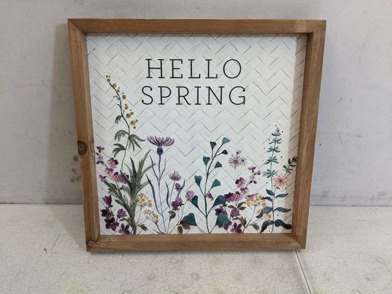 Hello Spring Rug 24" x 36" and Wall Art Set - Dutch Goat