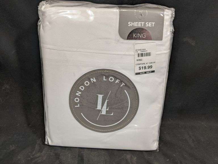 London Loft Sheet Set King White - Dutch Goat