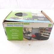 Interlocking Rubber Utility Flooring Black Covers 12 Square Ft. Kit ...