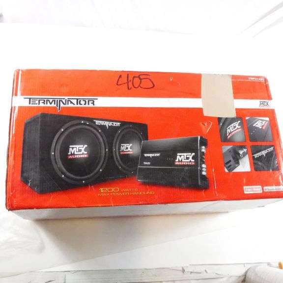 Terminator Tna 251 600 Watt Amp, Terminator TNE212D Dual 12" Subwoofers ...