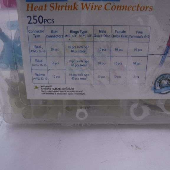 Ticonn 250 Piece Heat Shrink Wire Connectors, Butt Connectors, Ring ...