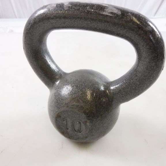 10lb Silver Cast Iron Kettlebell - Great For Full Body Workouts - Dutch ...