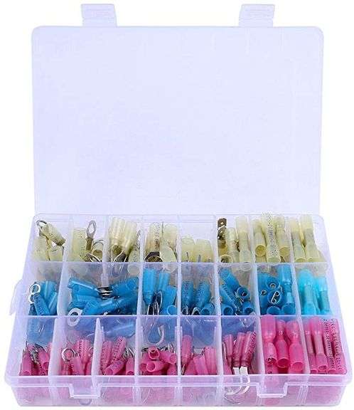 Ticonn 250 Piece Heat Shrink Wire Connectors, Butt Connectors, Ring ...