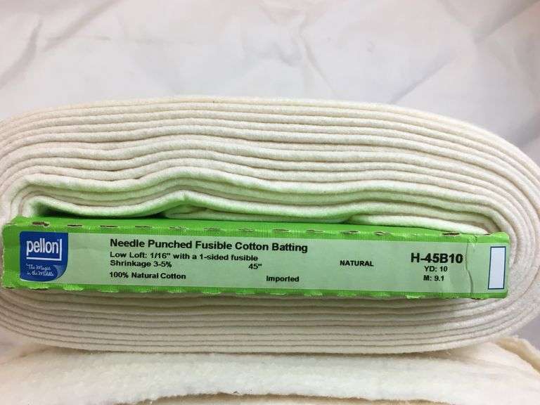 Assortment of 2 Rolls of Pellon Fabric - 10 YDS Needle Punched Fusible ...