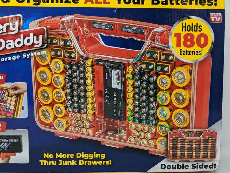 Battery Daddy Storage System Holds 180 Batteries Double Sided Sleek And ...