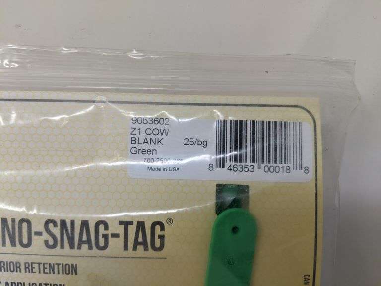 Lot of 2 Packs of Z Tags One-Piece Tag System - 25 Livestock ID Tags ...