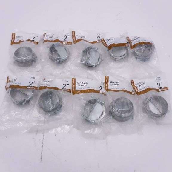 Lot Of 10: Pro Connex 2" SER Clamp Cable Connector Fittings - Dutch Goat