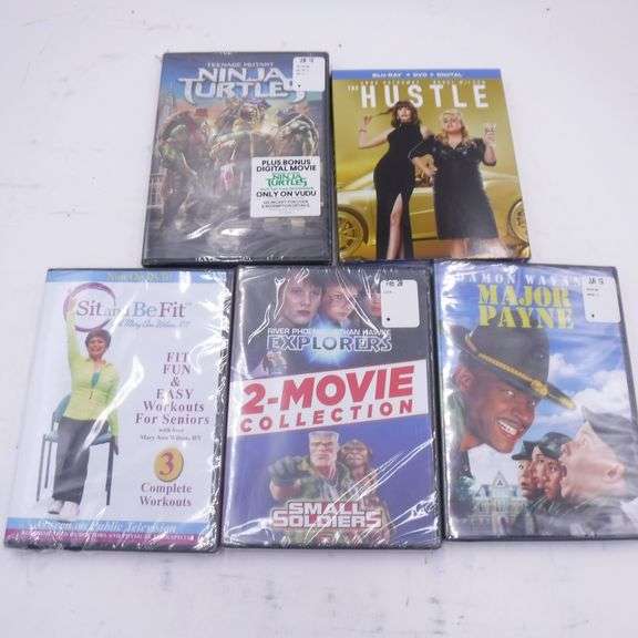 Assortment of 5 Movies. Hustle Blu-Ray, Major Pain, 2-Movie Explorers ...