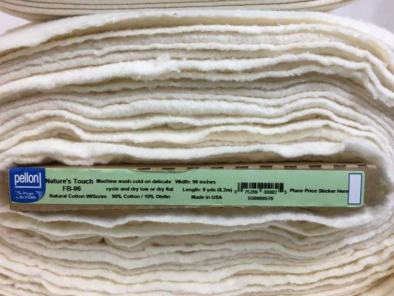 Assortment of 2 Rolls of Pellon Fabric - 10 YDS Needle Punched Fusible ...