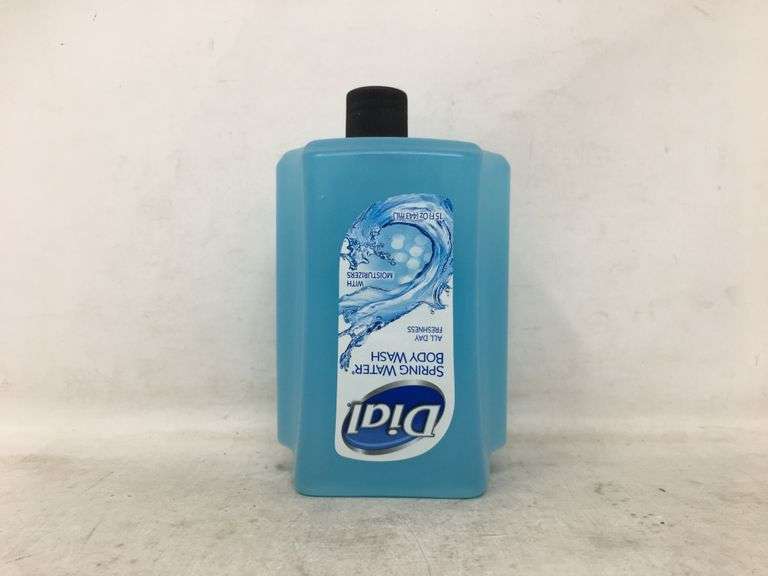 Lot of 6 Bottles of Dial Spring Water Body Wash - 15 OZ Each - Dutch Goat