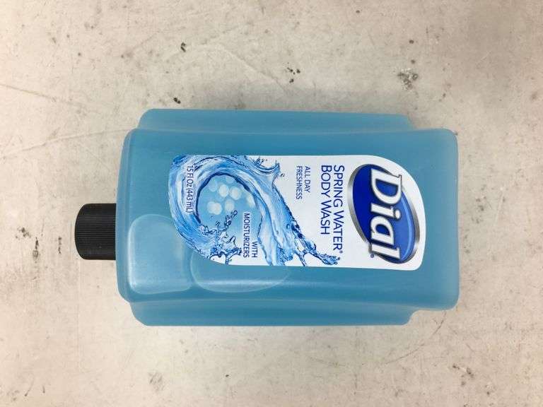 Lot of 6 Bottles of Dial Spring Water Body Wash - 15 OZ Each - Dutch Goat