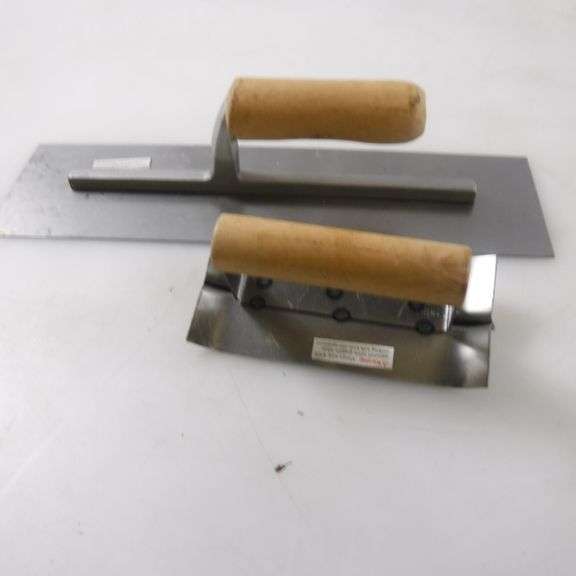 Assortment Of Tools : 14" Concrete Finishing Trowel Wood Handle, 6 ...