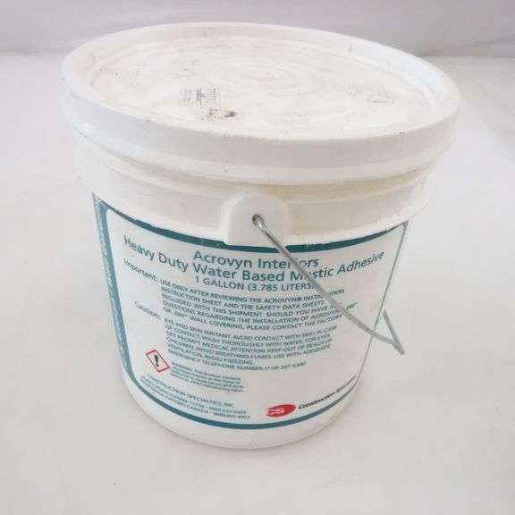 Acrovyn Heavy Duty Water Based Mastic Adhesive, 1 Gallon, Color: White ...