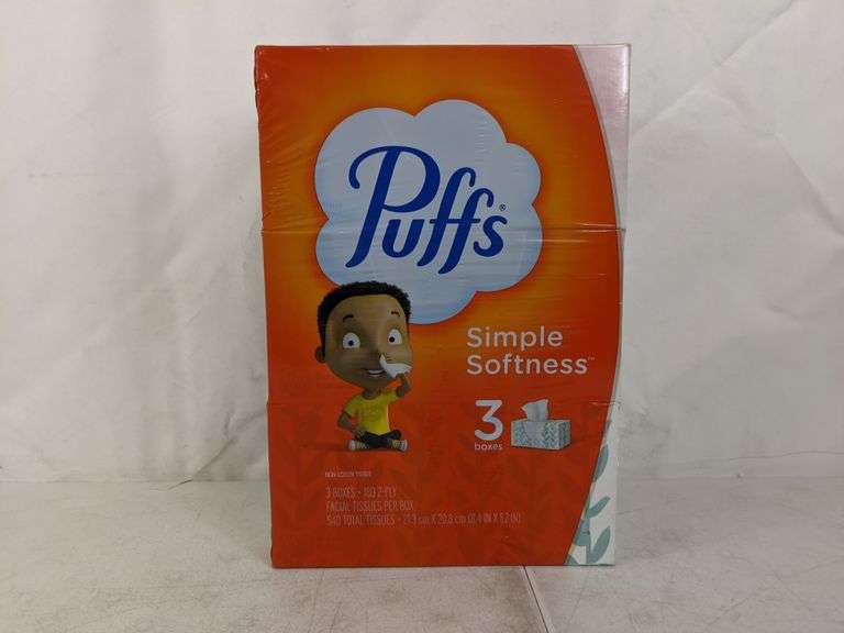 Puffs Simple Softness Facial Tissues - 3 Boxes - 180 Count Per Box ...