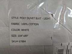 IHG Poly Durvet Blanket Light Weighted White (104" x 89") - Dutch Goat