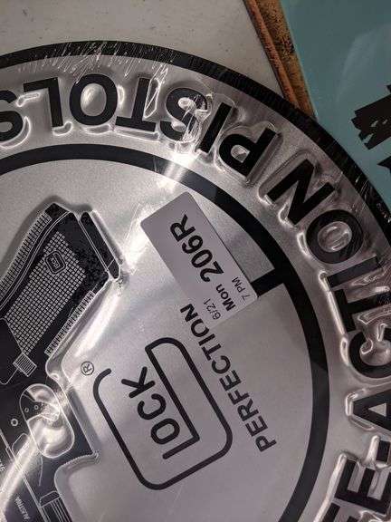 Glock Safe Auction Pistols- Tin Sign - Dutch Goat