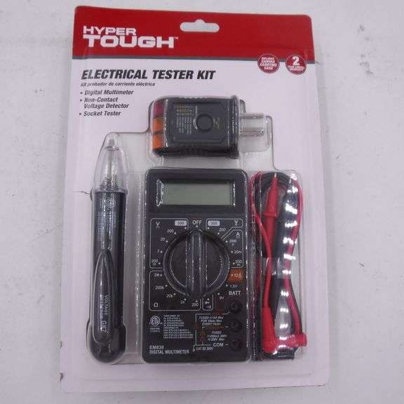 Hyper Tough 3-Piece Electrical Tester Kit, Includes Digital Multimeter ...