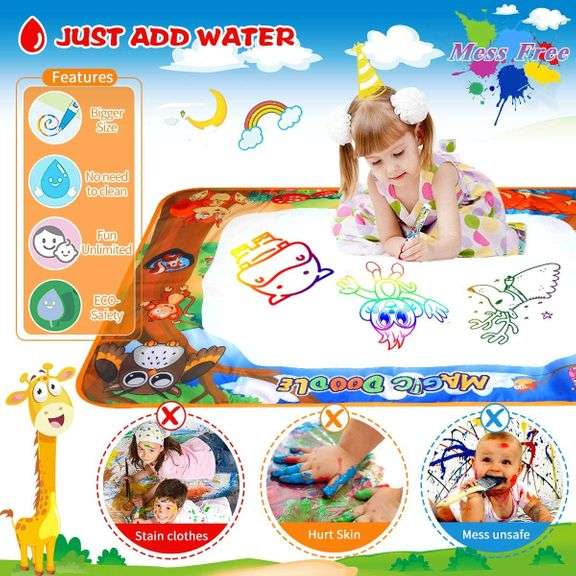 Pipigo Water Doodle Mat by Water Magic - Drawing Mat Toy 39" X 27.5 ...