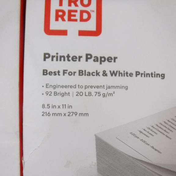 Pack Of 3 Reams: Tru Red Printer Paper, Best For Black & White Printing ...