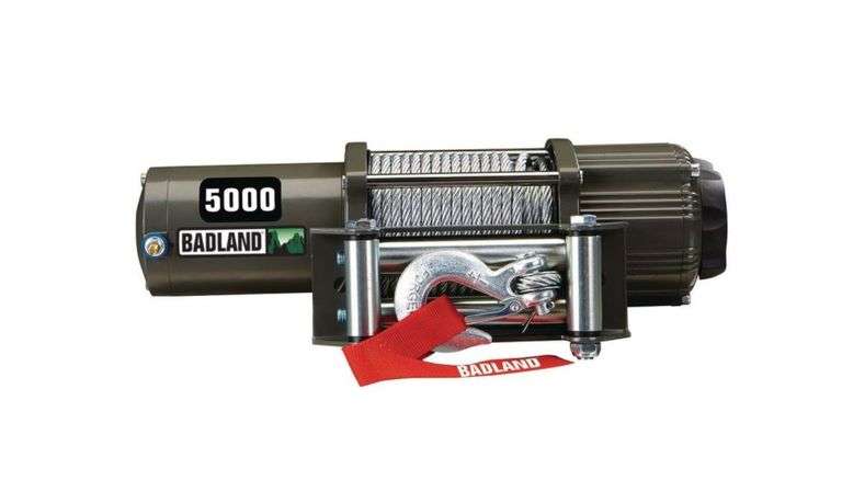 Badland 5000 Lb ATV/Utility Electric Winch With Automatic Load-Holding Brake - Recover Your ATV ...