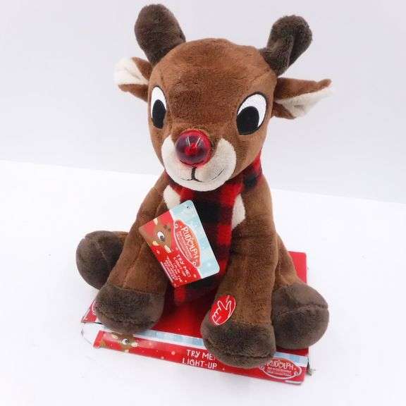 Rudolph The Red Nosed Reindeer Plush Light Up And Singing 10" - Dutch Goat