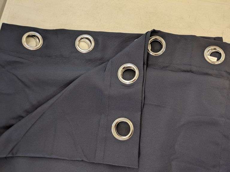 Set of 2 Exclusive Home Cabana Navy Window Panel Curtains, 54" x 120 ...