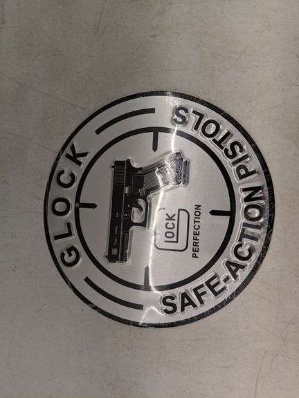 Glock Safe Auction Pistols- Tin Sign - Dutch Goat