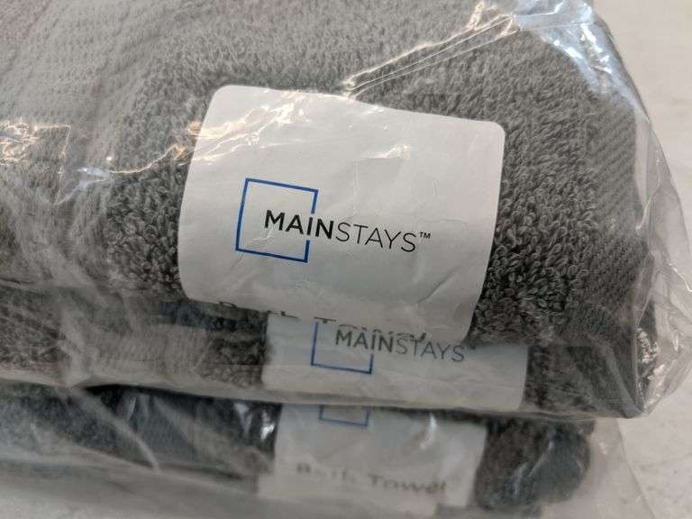 Lot of 2 Mainstays Gray Towels - Set of 6 In Each - 12 Towels Total ...