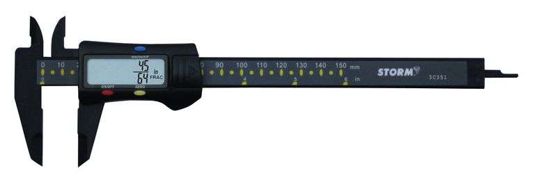 Carbon Fiber Composites Digital Caliper, 6'' Push Button Conversion ...