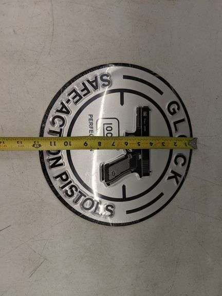 Glock Safe Auction Pistols- Tin Sign - Dutch Goat