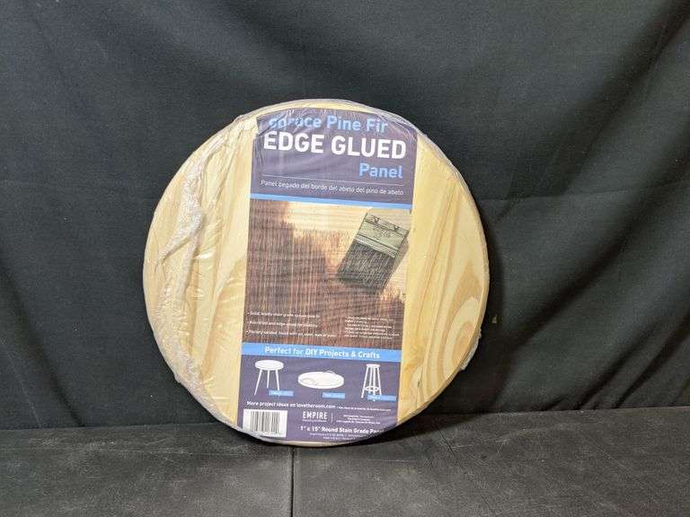 Lot Of 2 Spruce Pine Fir Edge Glued Panel (1"x15"Round) - Dutch Goat