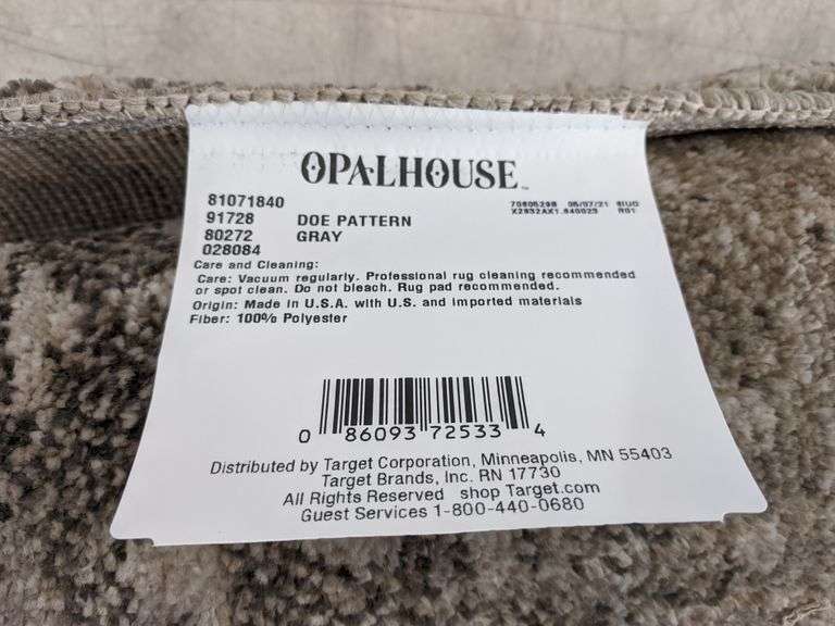 Opalhouse Doe Pattern Rug - Grey, 2'3"x7' - Dutch Goat