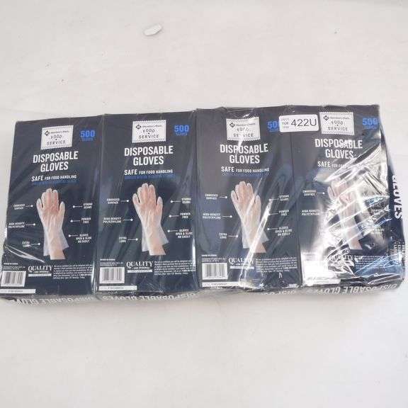 Lot Of 4: Member's Mark Plastic Disposable Gloves 500/Pack - Dutch Goat