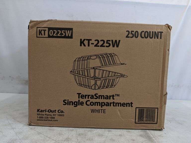 Kari-Out Co. TerraSmart Single Compartment Boxes - White, 250 Count ...