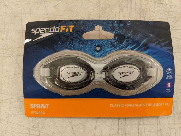 SpeedoFit Sprint Goggles - Clear/Black Rims - Dutch Goat
