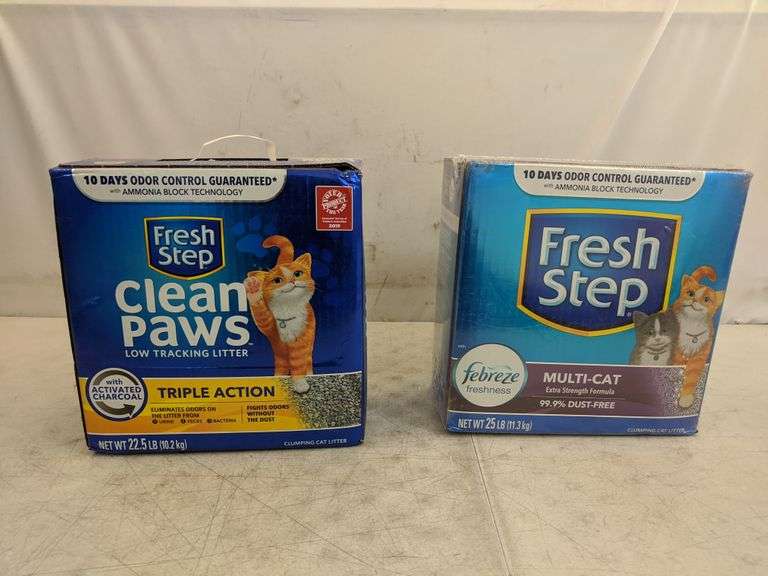 Assortment of 2 Fresh Step Litter Packs - 25 lbs and 22.5 lbs - Dutch Goat
