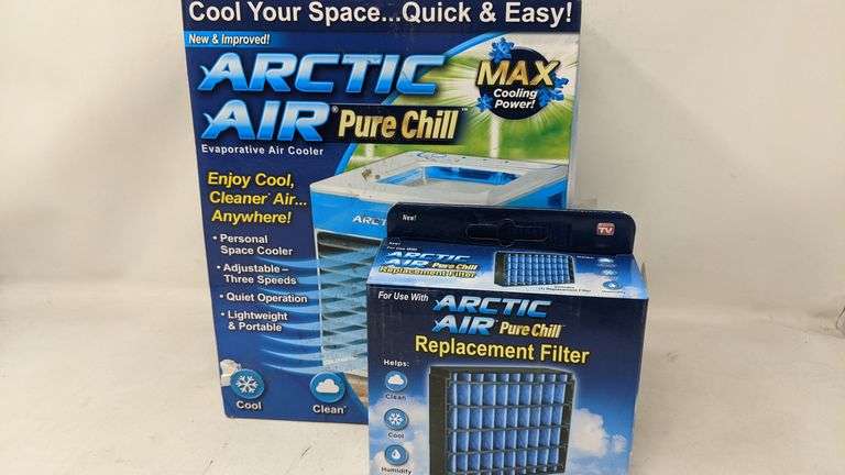 Assortment of 2 - Artic Air Pure Chill Air Cooler and Replacement ...