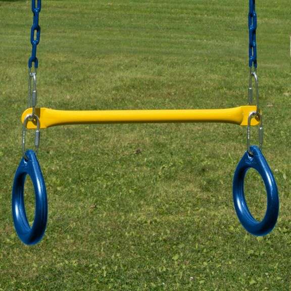 Swing-N-Slide Ring And Trapeze Combo Swing With Pinch-Free Coated ...