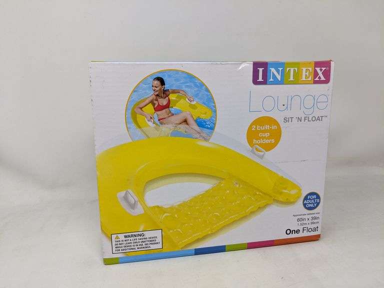 Intex Lounge Sit 'n Float - Yellow, 60" x 39" - Dutch Goat