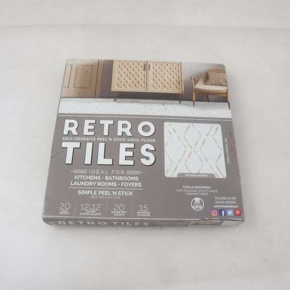 Retro 12" x 12" Diamond Tan Water Resistant Peel And Stick Vinyl Tile ...