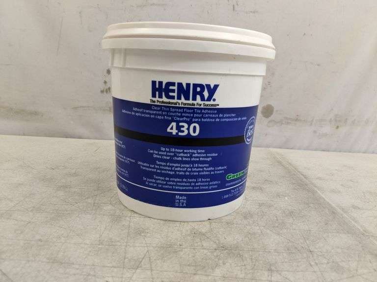 Henry Clear Thin Spread Floor Tile Adhesive 1 Gallon Broken Side Dutch Goat